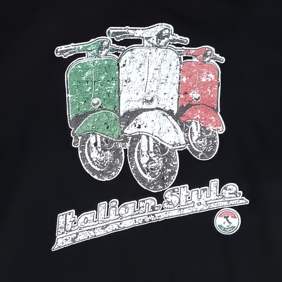 Zeus | Shirts | Vintage Vespa Scooter Italian Style Tshirt Printed In ...